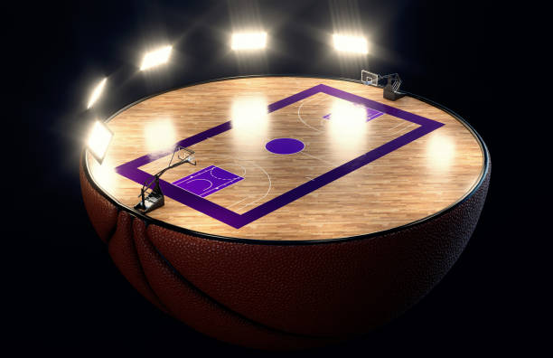 Free picture: Transparent basketball backboard with basketball hoop on ...