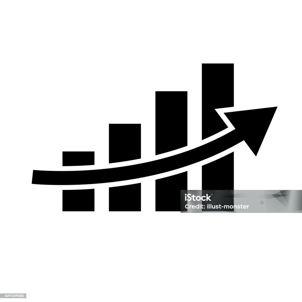 Rapidly Develop Graph Silhouette Icon Vector Stock Illustration ... Rapidly Develop Graph Silhouette Icon Vector Stock Illustration ...