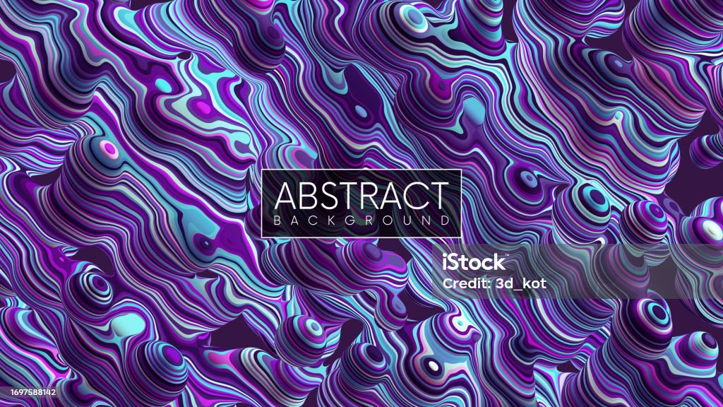 Abstract Sliced Neon Metaball Shapes Stock Illustration Download Image Now Abstract