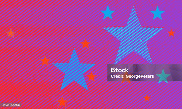 American Flag With Grunge Image Technique Stock Illustration Download