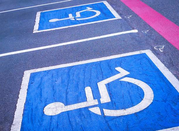 Free Stock Photo of Blue Parking Lot With Handicap Sign | Download Free ...