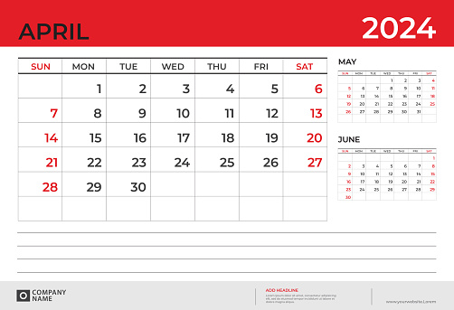 Conception Du Calendrier De Bureau 2024 Modèle Davril 2024 Début De ... Conception Du Calendrier De Bureau 2024 Modèle Davril 2024 Début De ...