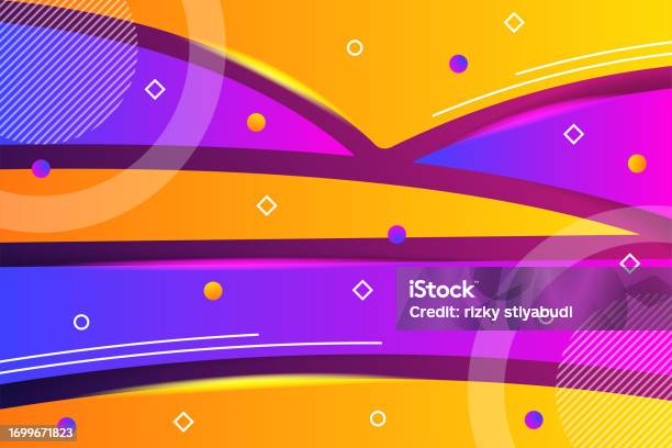 Template Desain Latar Belakang Seni Abstrak Dalam Tata Letak Horizontal