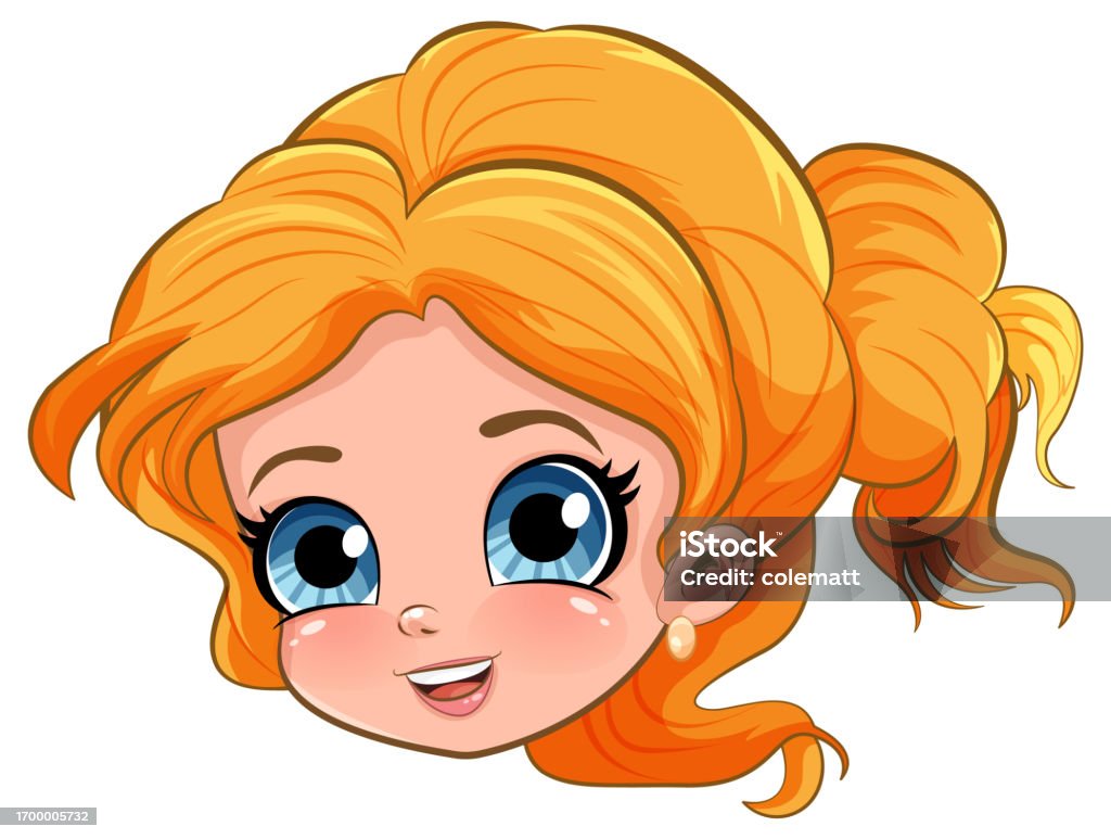 Beautiful Woman Face Cartoon Stock Illustration Download Image Now