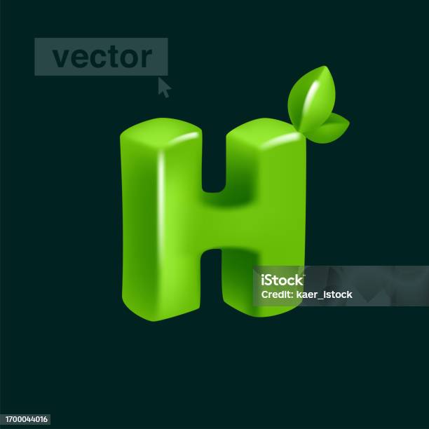 Logo Lettre H Rendu 3d Dans Le Style Cubique De Dessin Animé Avec Des