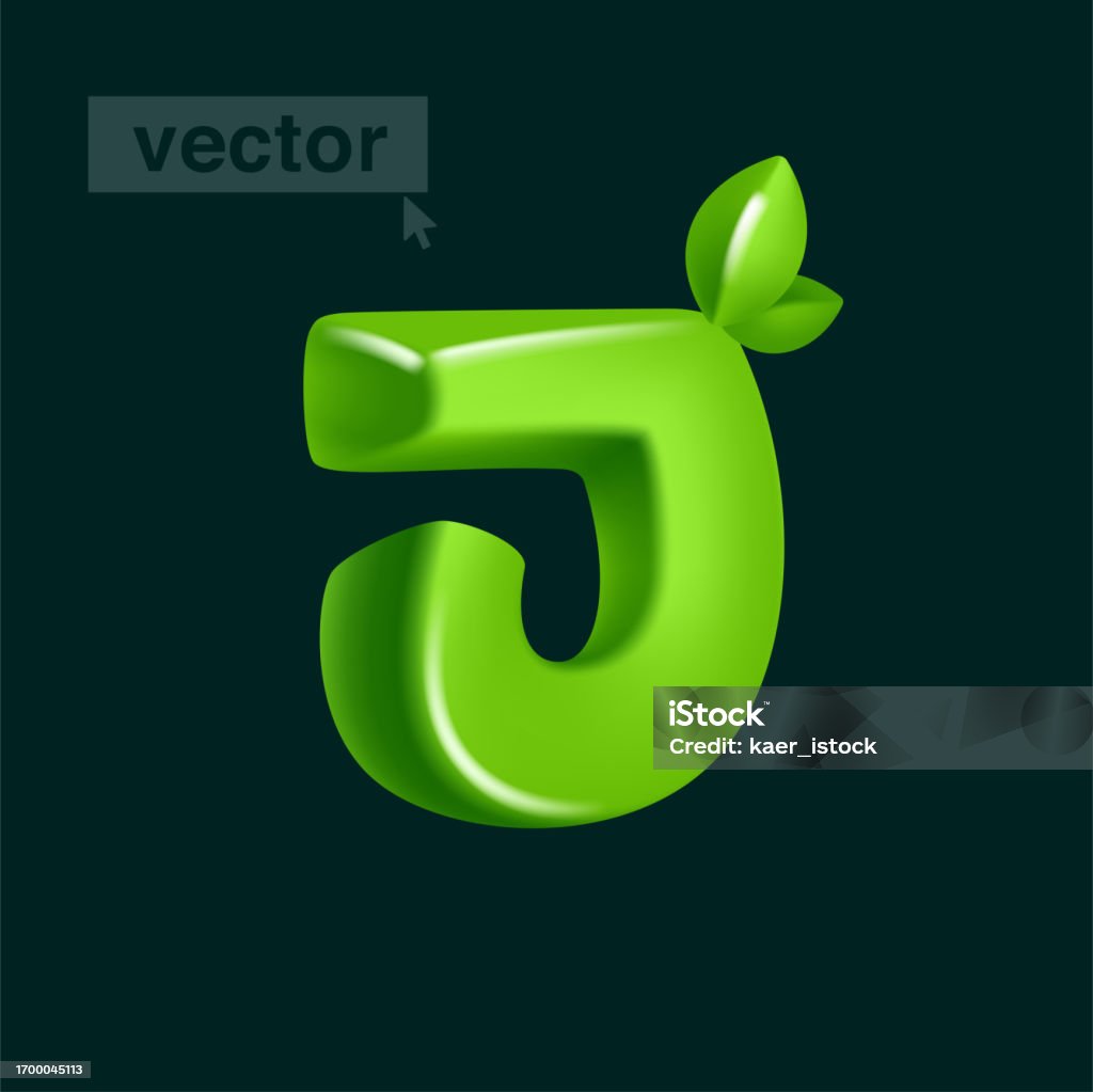 Rendu 3d Du Logo Lettre J Dans Un Style Cubique De Dessin Animé Avec