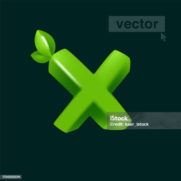 Logo Letter X Rendu 3d Dans Un Style Cubique De Dessin Animé Avec Des
