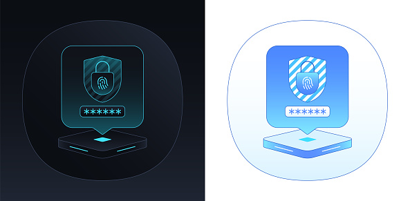 User Data Protection Cyber Security Safety Shield Secure Input Password Lock With Fingerprint Id