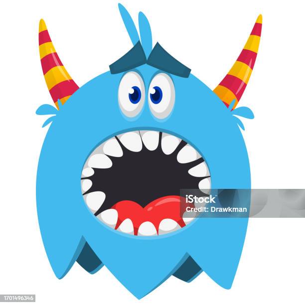 Drôle De Monstre De Dessin Animé Illustration De Monstre Vectoriel