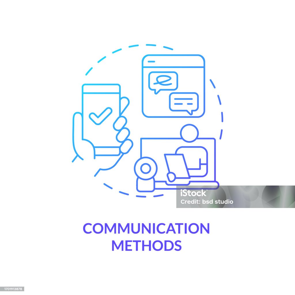 2d Communications Methods Linear Icon Concept Stock Illustration ... 2d Communications Methods Linear Icon Concept Stock Illustration ...