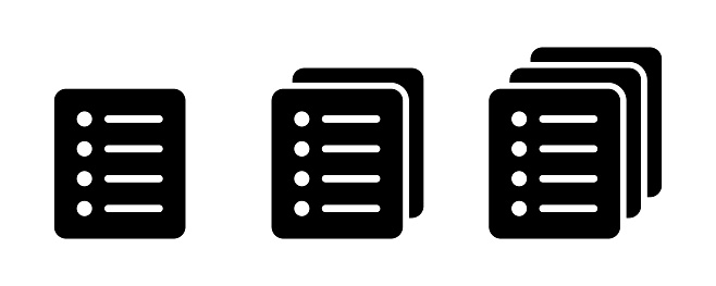 Icône De Liste Symbole De Menu Du Site Icône De Liste De Contrôle Style