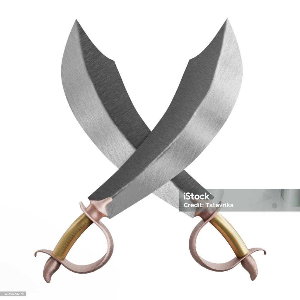 Sword Sabre Weapon Isolated On White Background 3d Illustration File