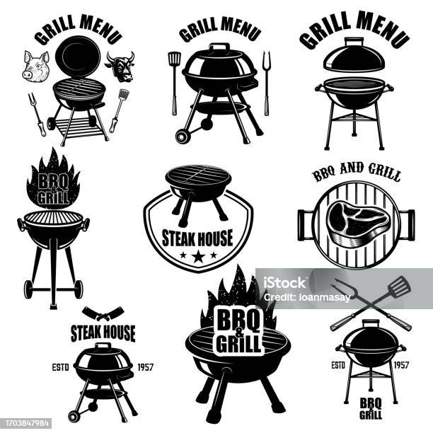 Ensemble Demblèmes De Barbecue De Badges Et Déléments De Design ... Ensemble Demblèmes De Barbecue De Badges Et Déléments De Design ...