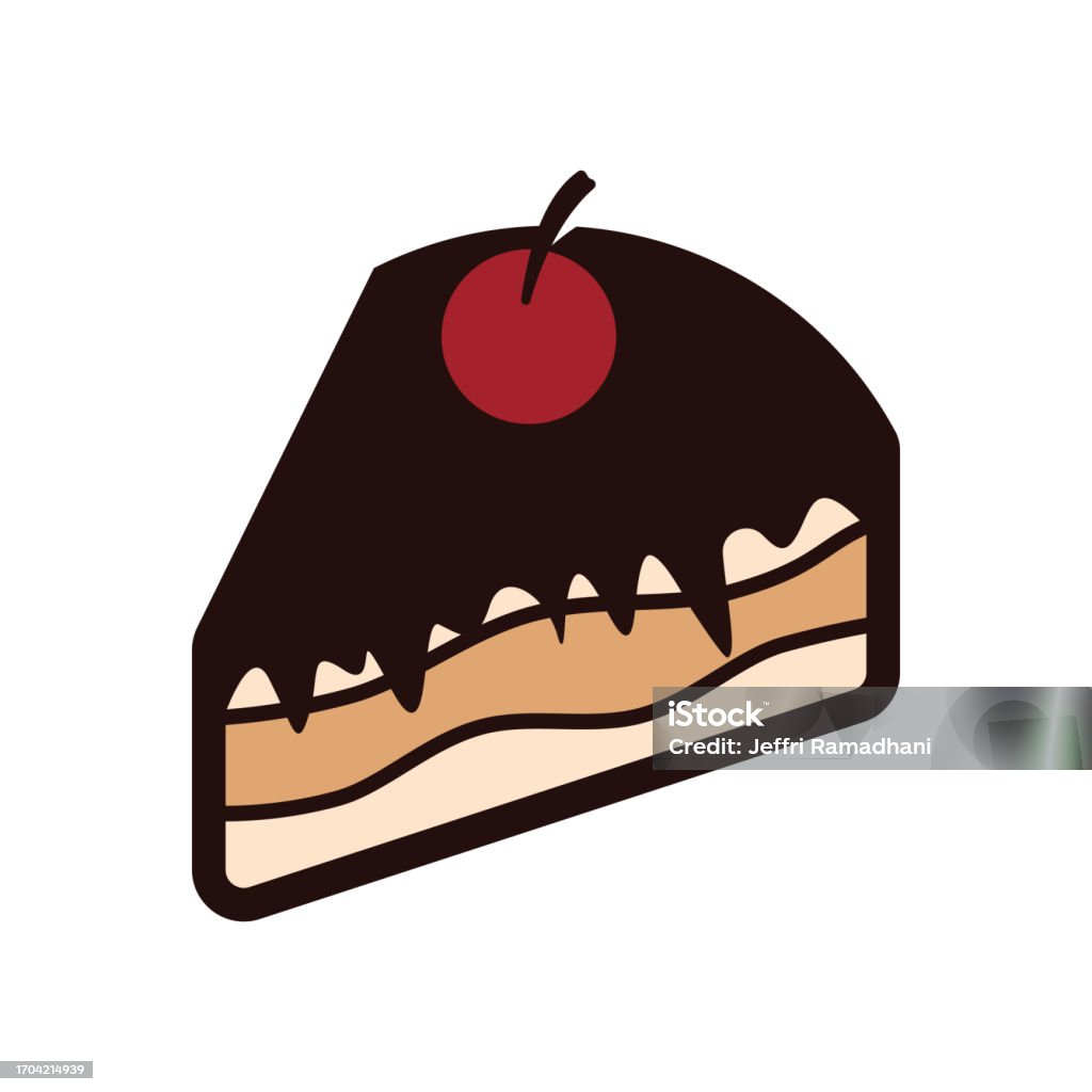 Sweet Cake Template Logo Design Vector Illustration Of Silhouette With