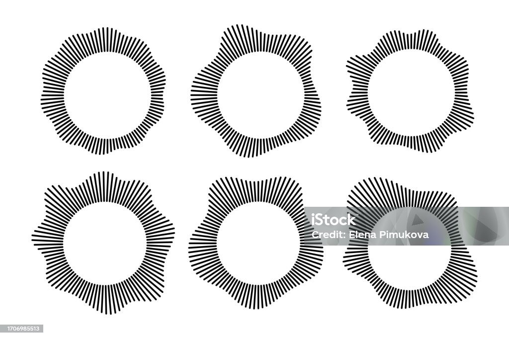 Vetores de Linhas Sonoras De Ondas Radiais Moldura Circular Anel ... Vetores de Linhas Sonoras De Ondas Radiais Moldura Circular Anel ...