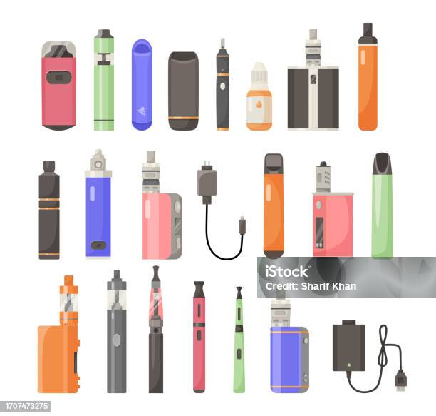 Ensemble Dillustrations Vectorielles De Différents Types De Cigarettes