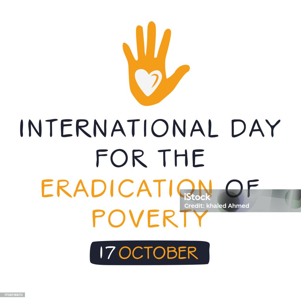 International Day For The Eradication Of Poverty Stock Illustration