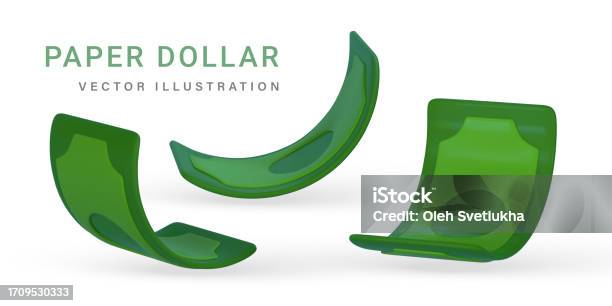 Dollar Vert 3d Dans Le Style Dessin Animé Objet Commercial Et Financier