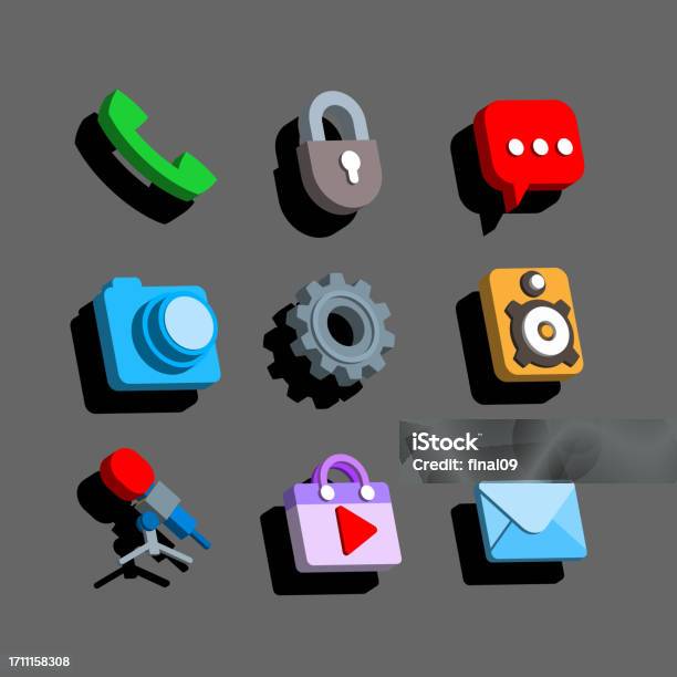 3d Smartphone Application Icons Stock Illustration - Download Image Now ... 3d Smartphone Application Icons Stock Illustration - Download Image Now ...