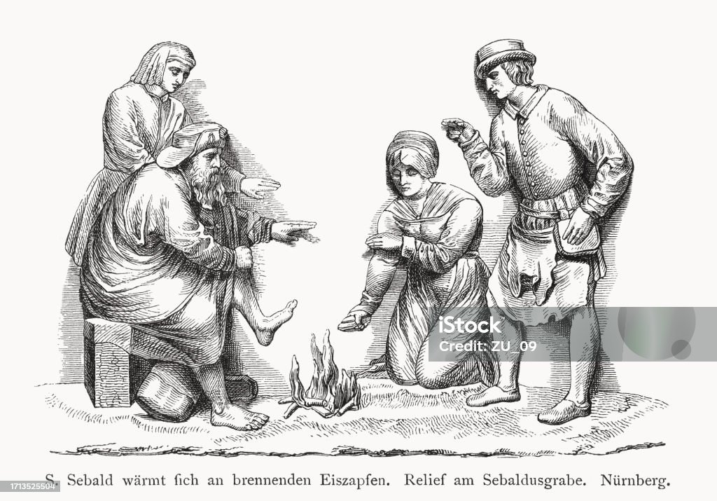 Shrine Of St Sebaldus Nuremberg Germany Wood Engraving Published 1878