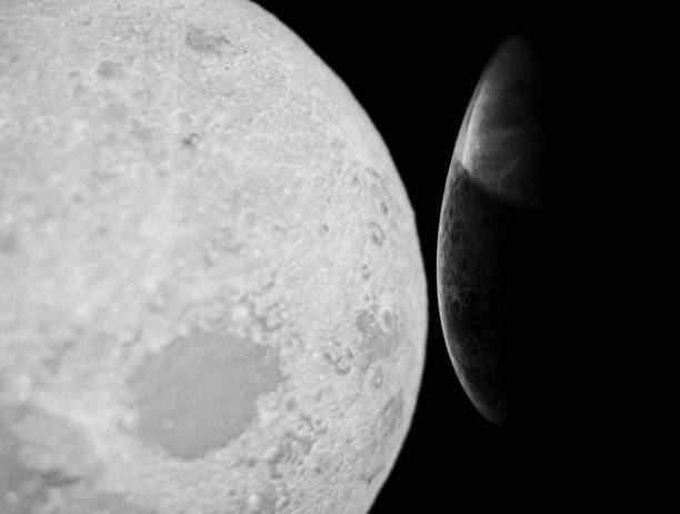 Free picture: dark, reflection, astronomy, sphere, monochrome, Moon, planet