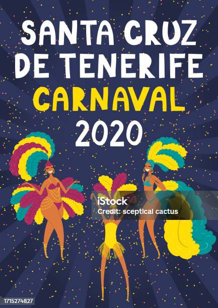 Carnival Poster With Dancing Girls Stock Illustration Download Image