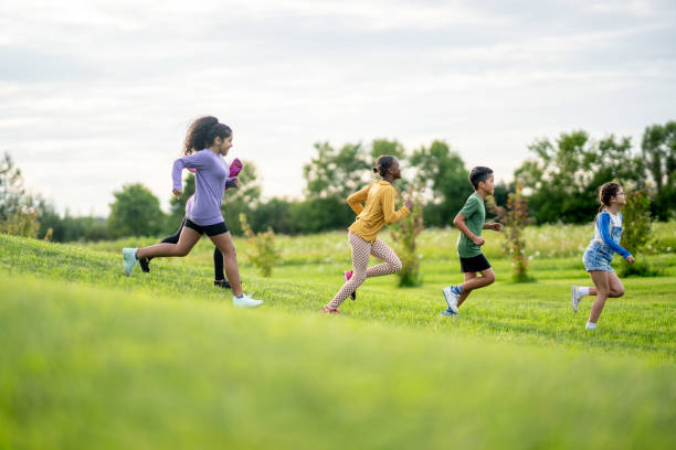 Free Stock Photo of Children running with masks in park | Download Free ...