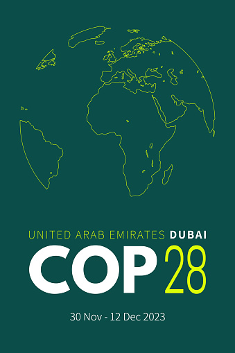Ilustración de Cop28 Eau Bandera De La Cumbre Internacional Sobre El ... Ilustración de Cop28 Eau Bandera De La Cumbre Internacional Sobre El ...
