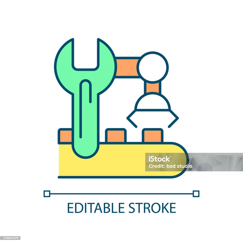 Colorful Thin Line Representing Predictive Maintenance Icon Stock ... Colorful Thin Line Representing Predictive Maintenance Icon Stock ...