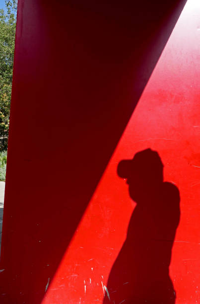 Free Stock Photo of Red Wall With Shadow of Person | Download Free ...