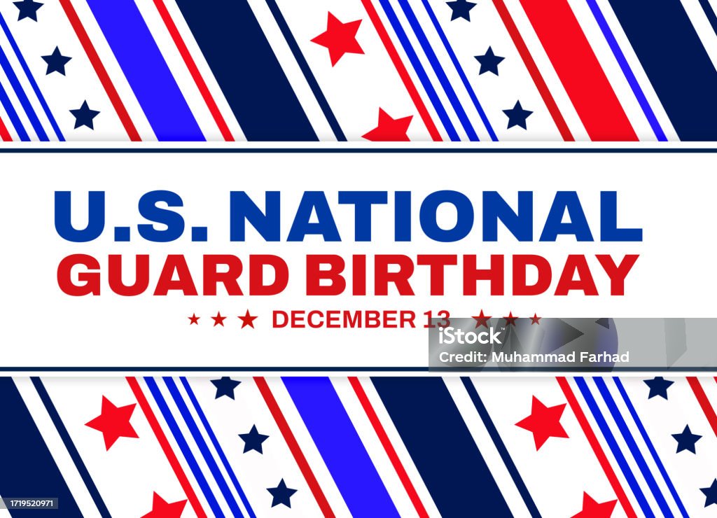 United States National Guard Birthday Background Design In Patriotic