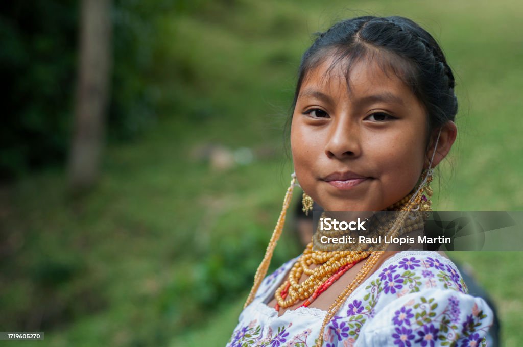 Golden Adornments Stunning Latina Beauty In Traditional Attire With