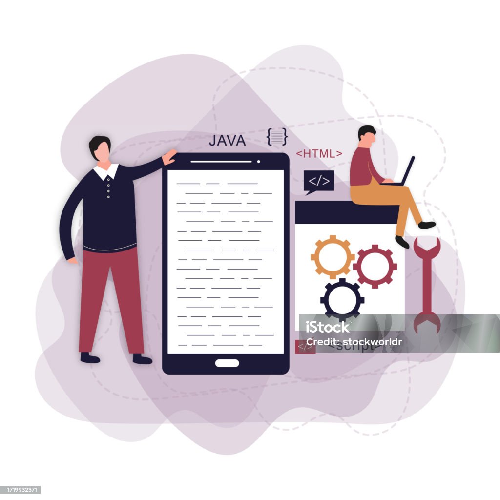 Web Devlopment Coding Concept Stock Illustration Download Image Now Banner Sign Binary