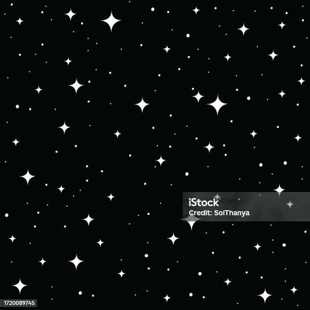 Background Of Dark Space Beautiful Galaxy With Bright The Stars Background Template Of Stars In