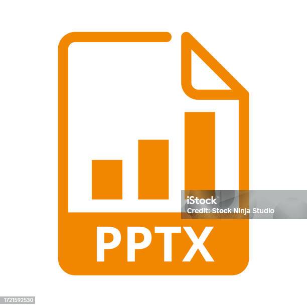 Pptx File Icon Vector File Format Document File Extension Modern Flat