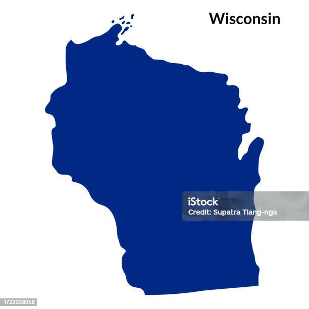 Carte Du Wisconsin Carte Du Wisconsin Carte Des Étatsunis Vecteurs