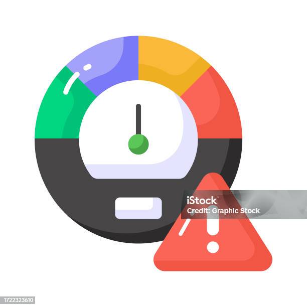 Compteur De Vitesse Avec Point Dexclamation Représentant La Conception