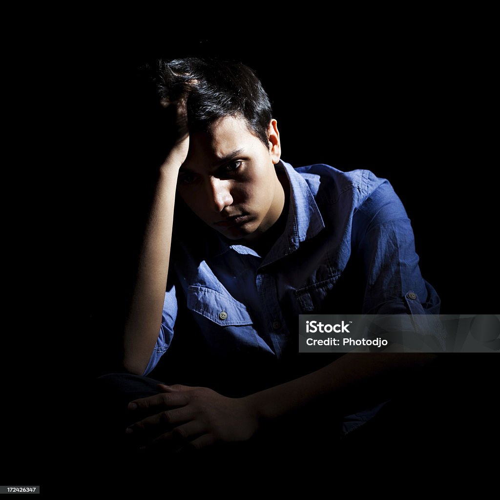 Depressed Man Stock Photo - Download Image Now - Black Background ... Depressed Man Stock Photo - Download Image Now - Black Background ...