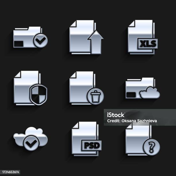Set Delete File Document Psd Unknown Cloud Storage Text Folder With ... Set Delete File Document Psd Unknown Cloud Storage Text Folder With ...