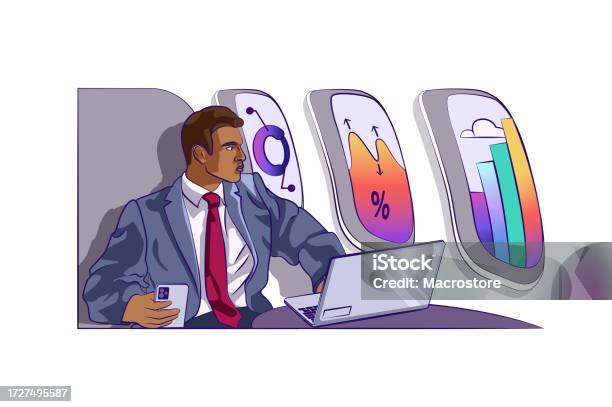 Konsep Analisis Data Dengan Adegan Orang Dalam Desain Kartun Datar
