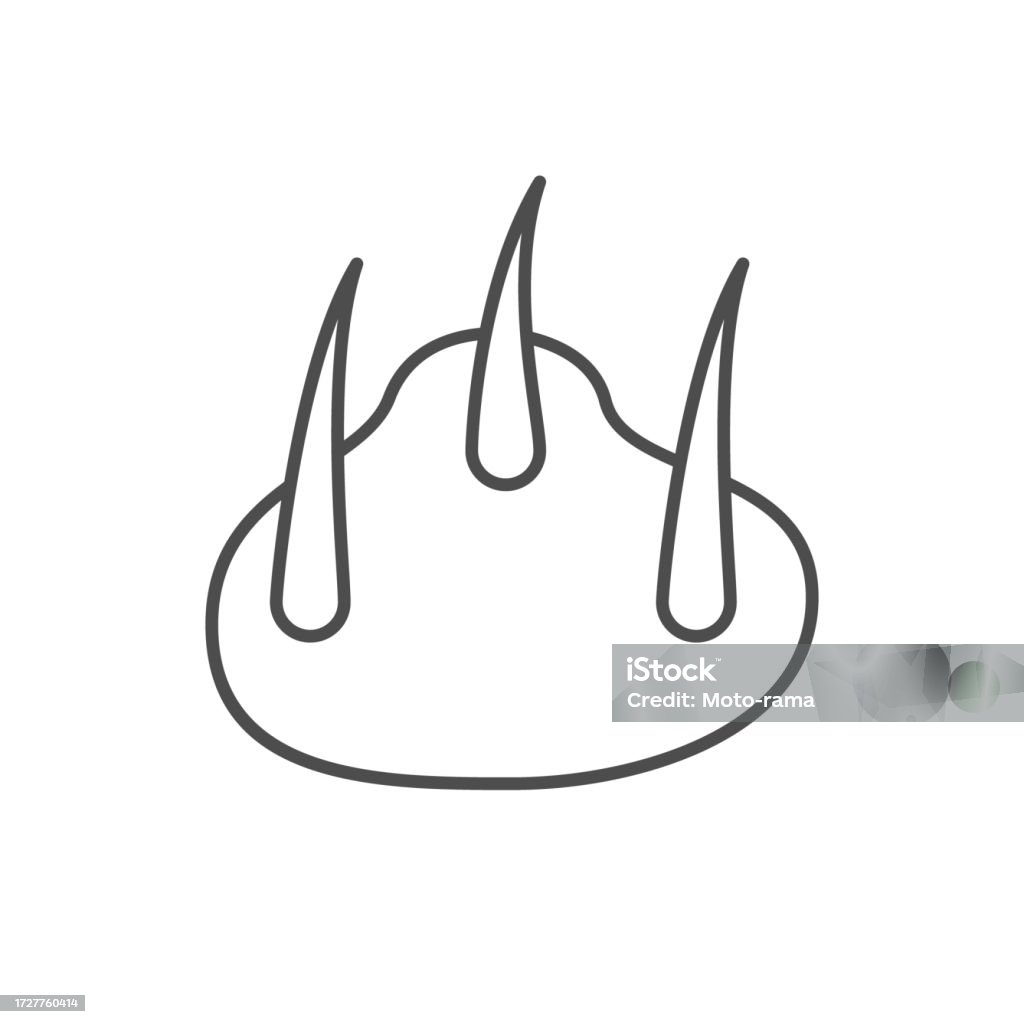 Seborrheic Dermatitis Line Outline Icon Stock Illustration Download
