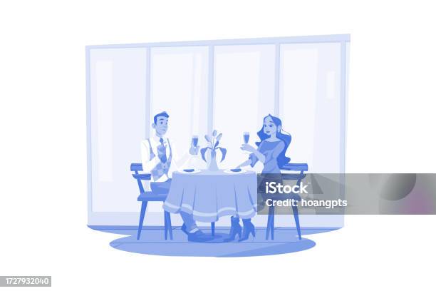 Concept Dillustration De Couple Amoureux Une Illustration Plate Isolée