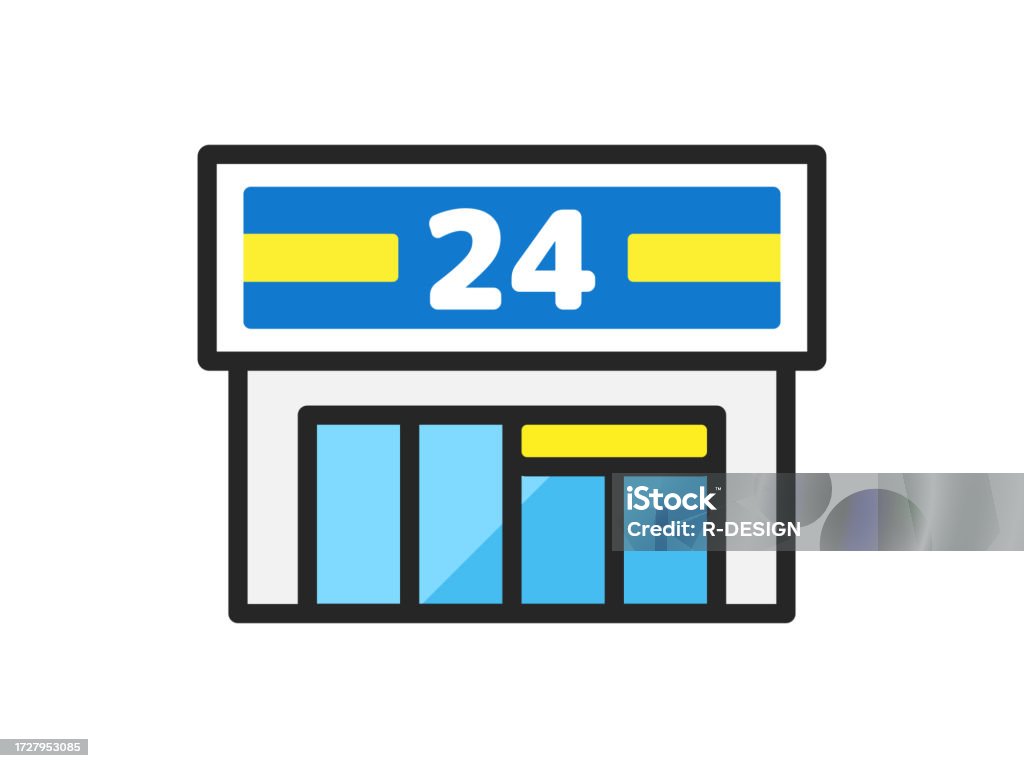 Illustration Of A Convenience Store Open 24 Hours Stock Illustration ... Illustration Of A Convenience Store Open 24 Hours Stock Illustration ...