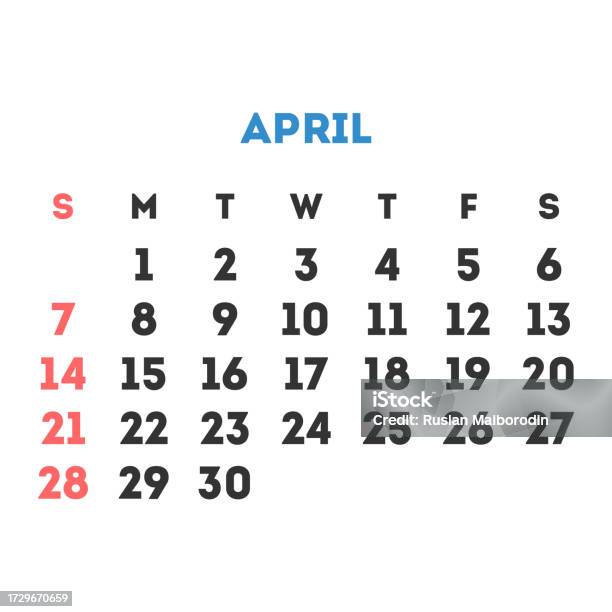 Calendrier Mensuel Davril 2024 Illustration Vectorielle Vecteurs libres ... Calendrier Mensuel Davril 2024 Illustration Vectorielle Vecteurs libres ...