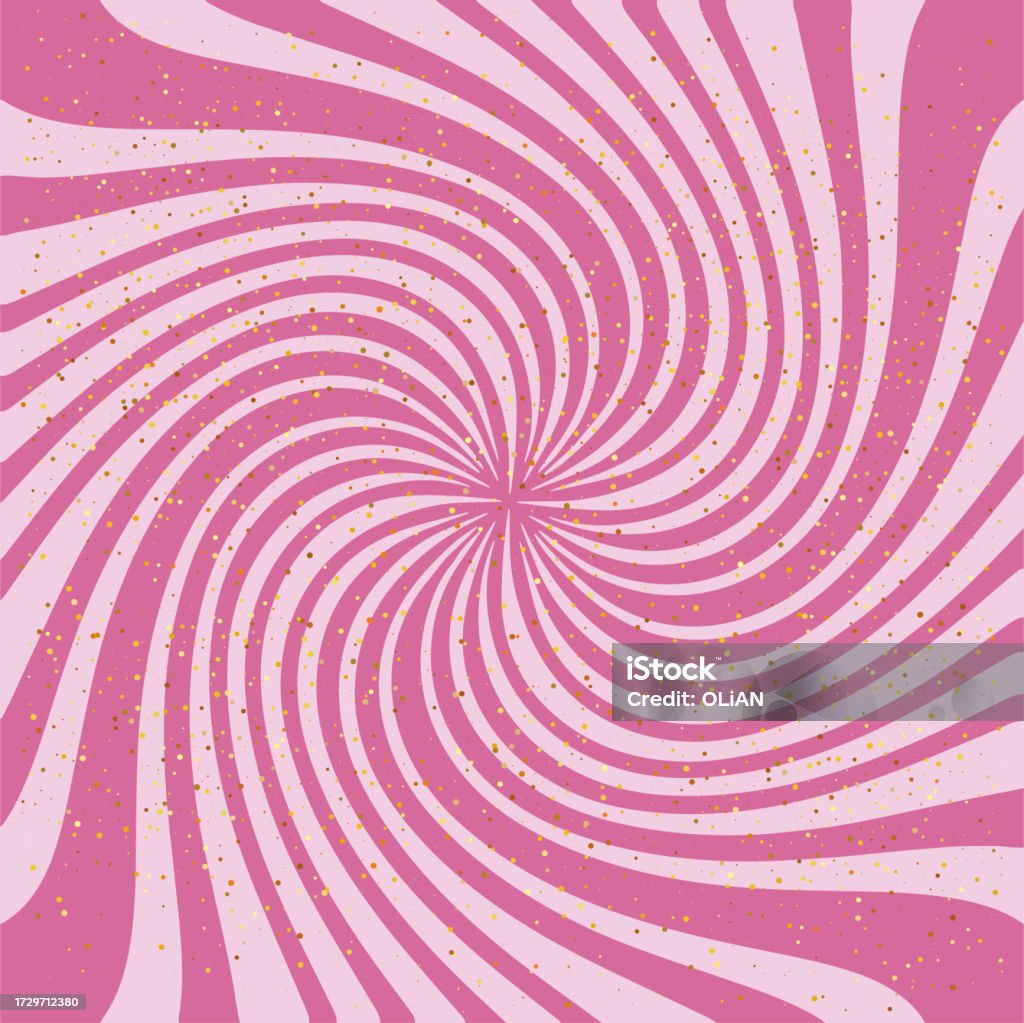 Hot Pink Sunburst Background With Glitter Rays Background In Retro