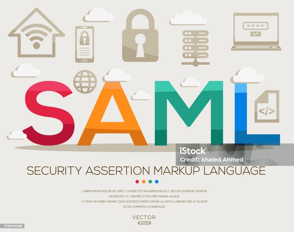Saml Security Assertion Markup Language Stock Illustration Download Image Now Acronym