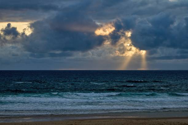 Free Stock Photo of Sun Shining Through Clouds Over Beach | Download ...