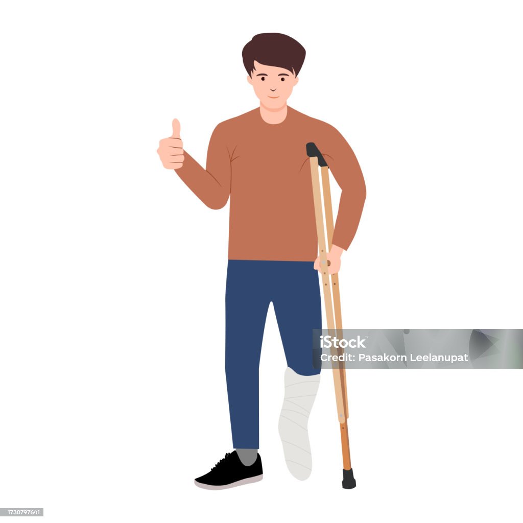 Ilustración De Los Yesos Son Un Tratamiento Común Para Las Fracturas
