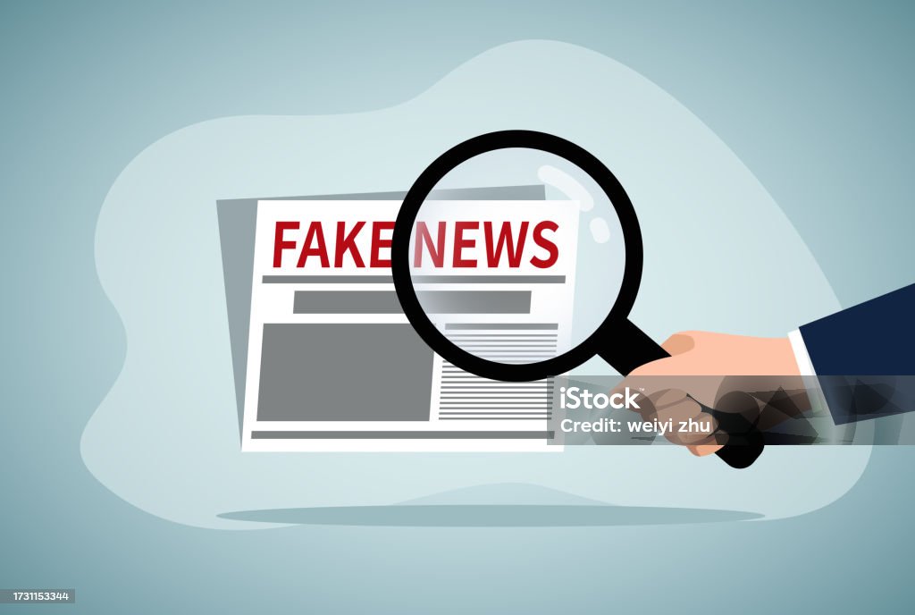 Fake News Or Fact Scanning With Magnifying Glass Vector Illustration ... Fake News Or Fact Scanning With Magnifying Glass Vector Illustration ...