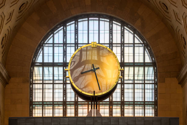 Free Stock Photo of Clock on Top of Union Station Sign | Download Free ...